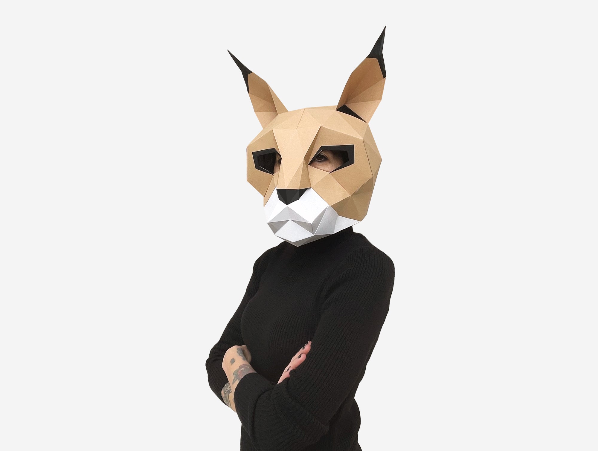 Wild Cat Mask DIY Paper Mask Template | Lapa Studios