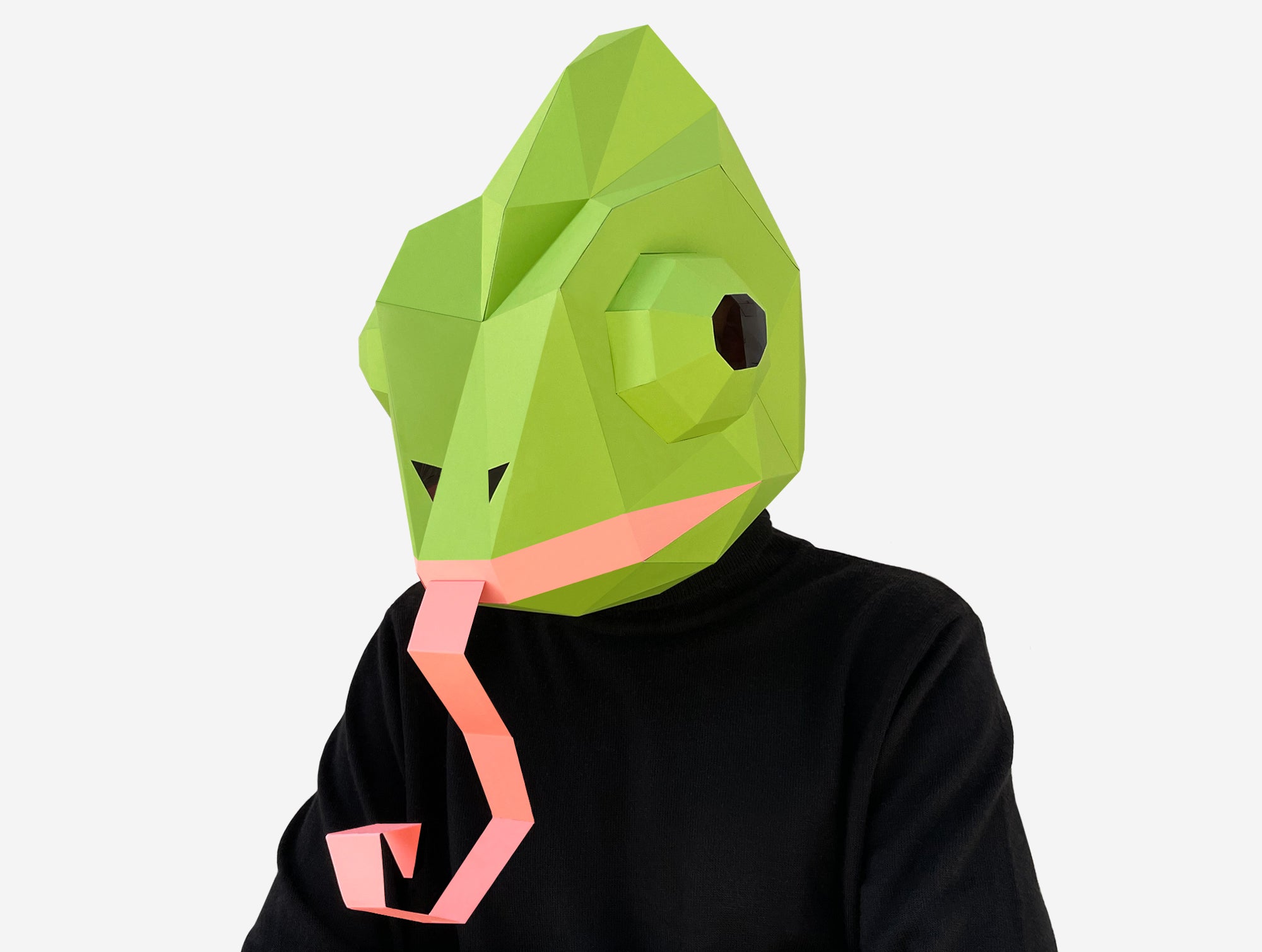 Chameleon Mask DIY Paper Mask Template | Lapa Studios