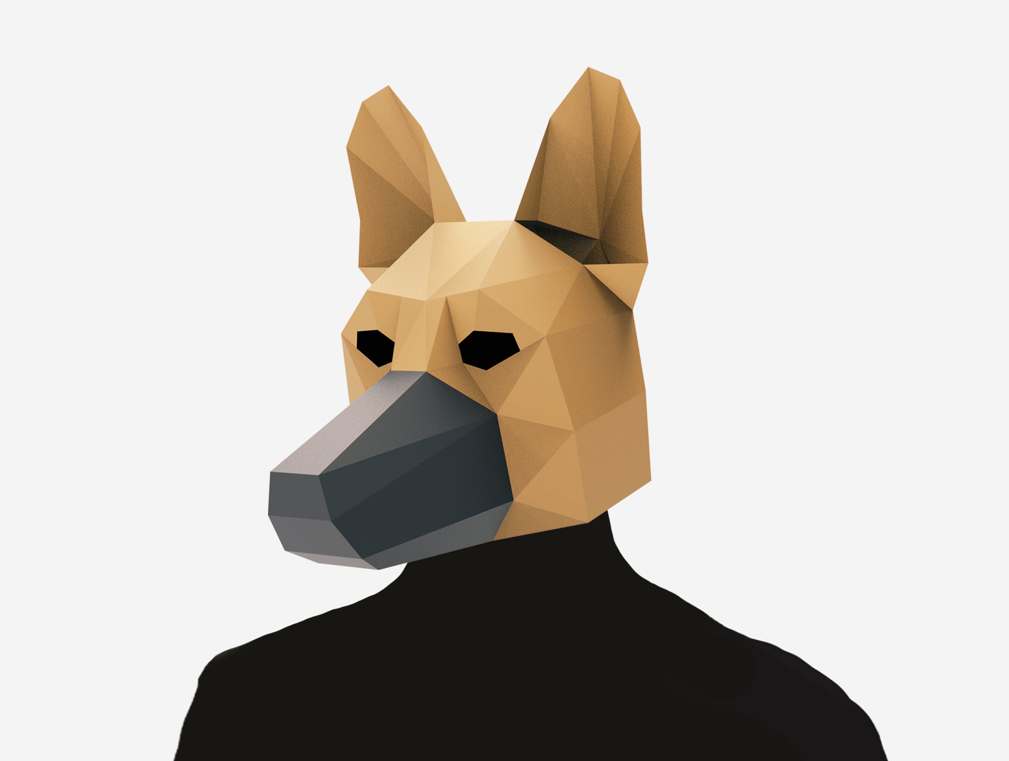 German Shepherd Dog Mask DIY Paper Mask Template – Lapa Studios