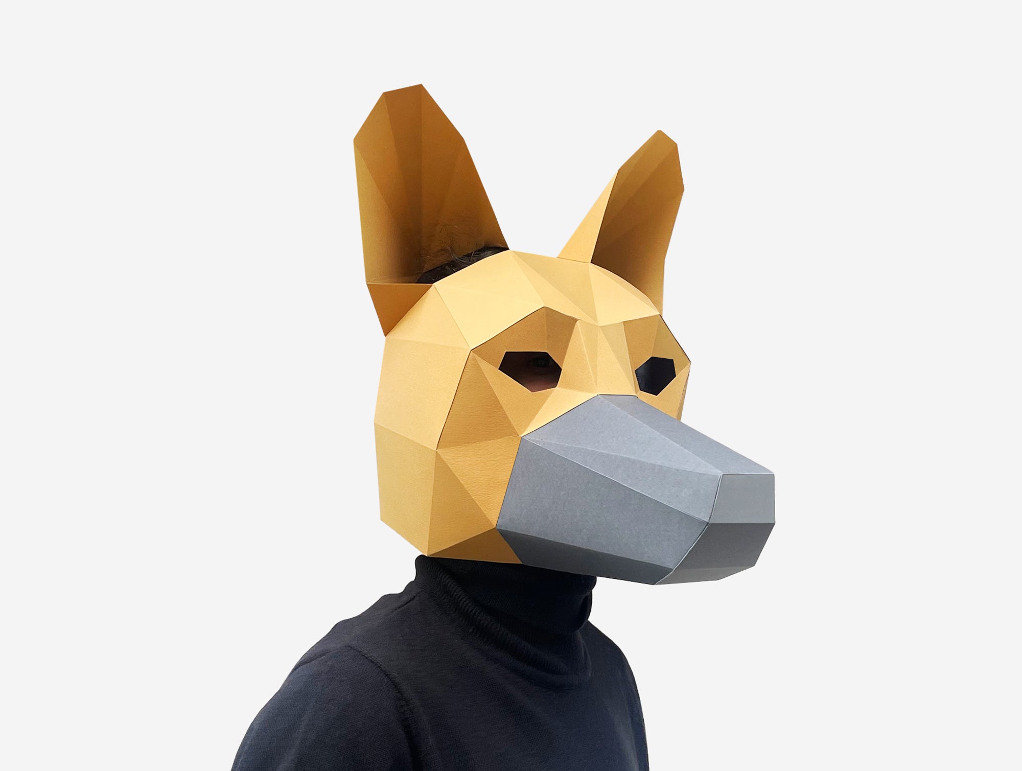 German Shepherd Dog Mask DIY Paper Mask Template – Lapa Studios