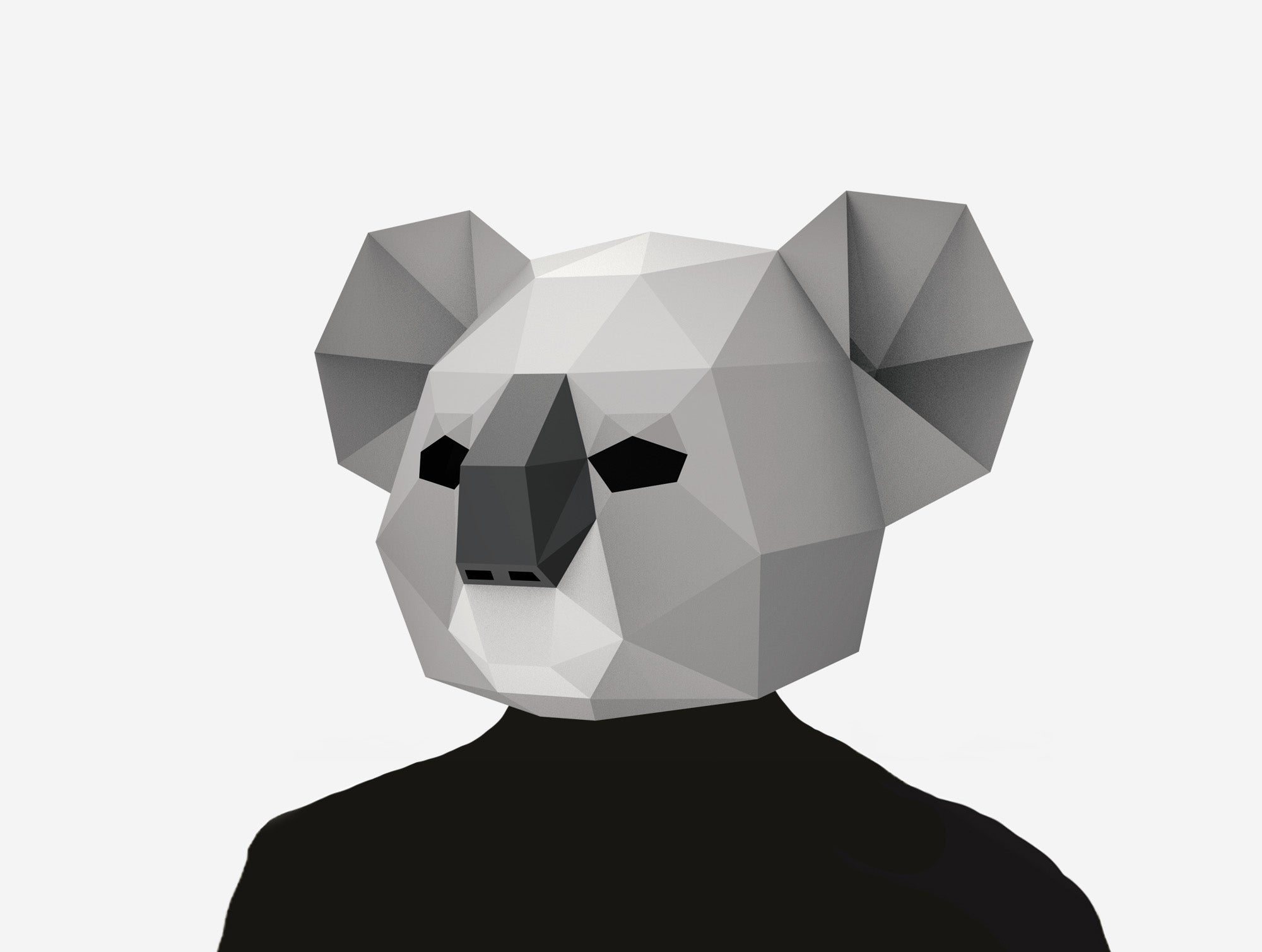 Koala Bear Mask | Paper Mask | Digital Template | Lapa Studios