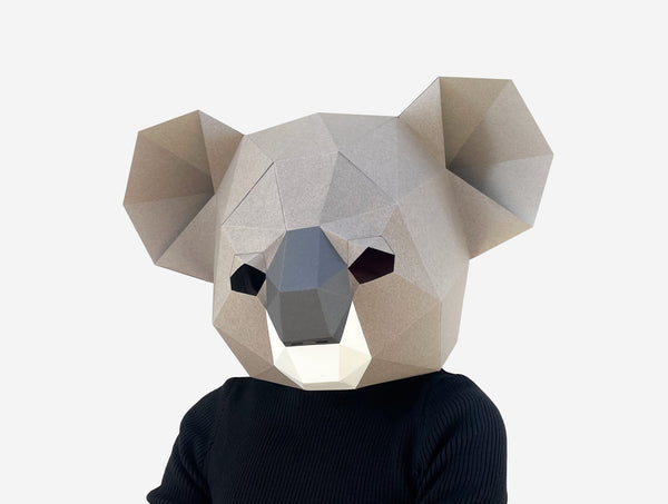 Koala Bear Mask | Paper Mask | Digital Template | Lapa Studios