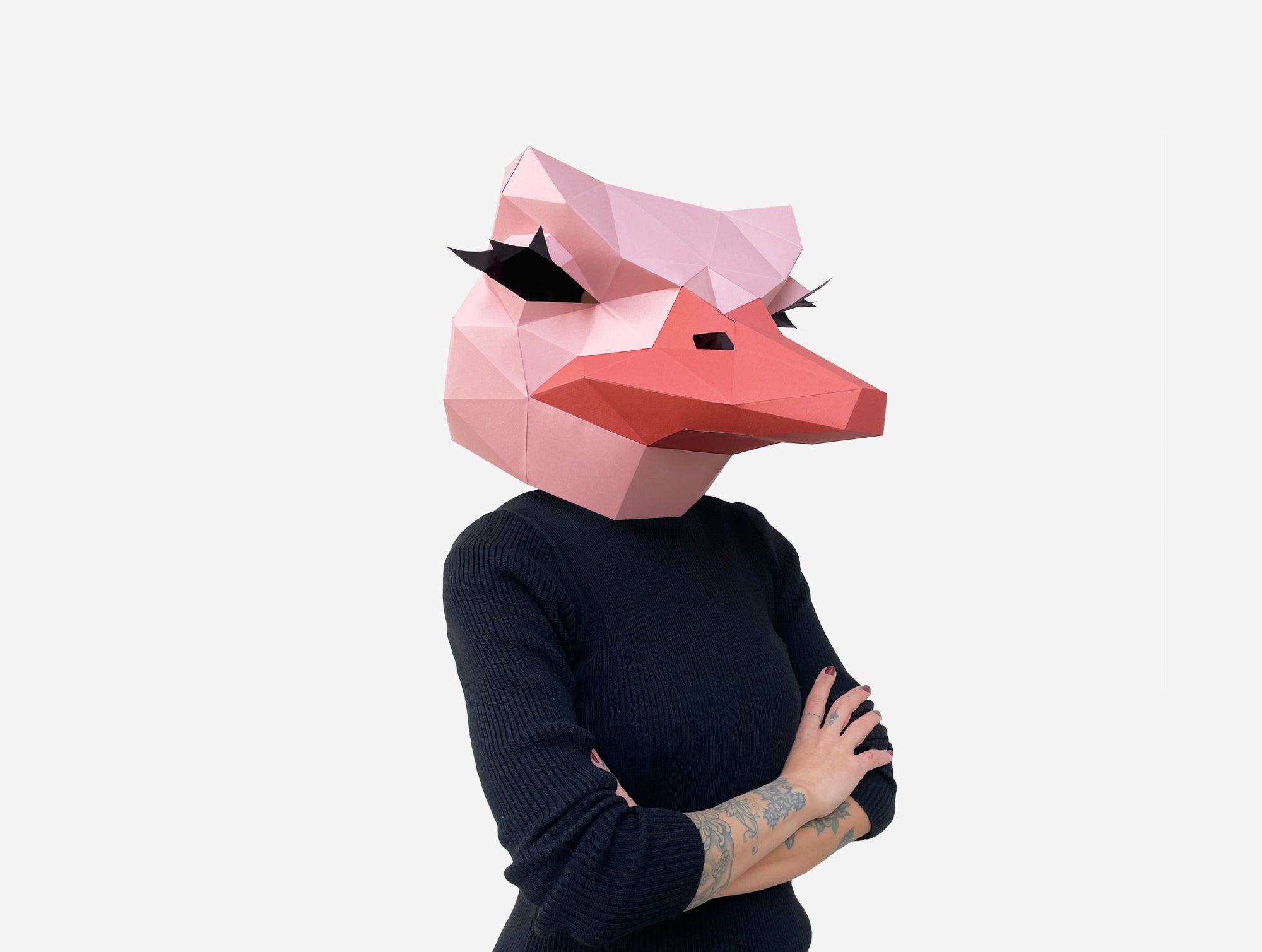 Ostrich Mask DIY Paper Mask Template | Lapa Studios