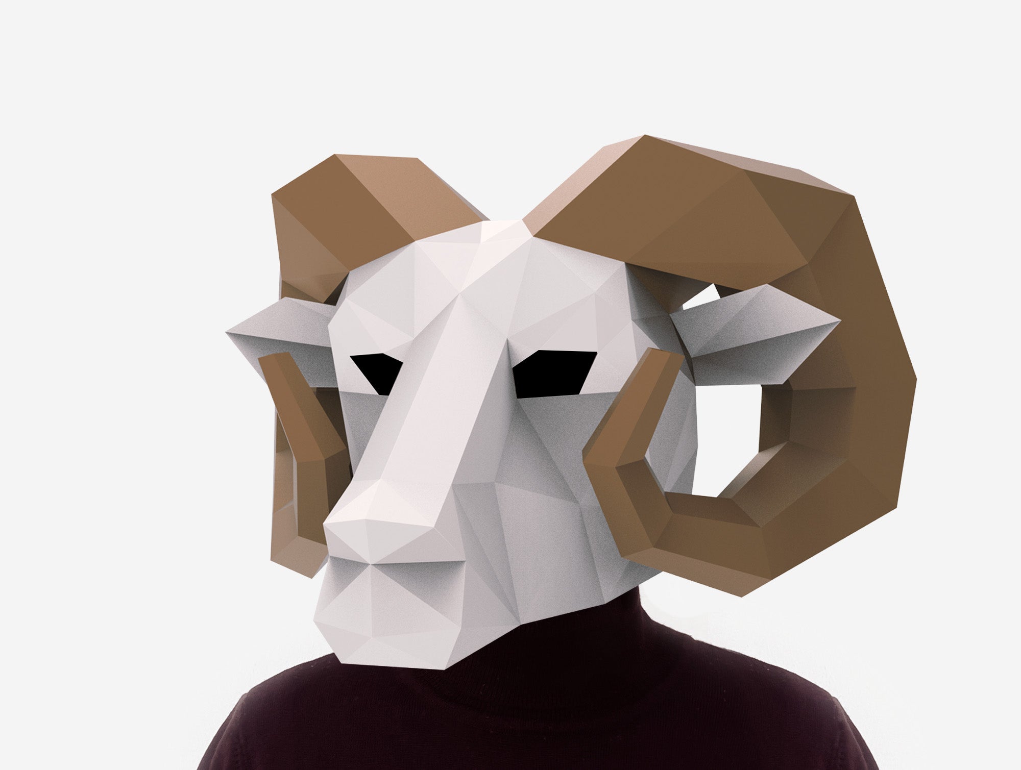Ram Mask DIY Paper Mask Template – Lapa Studios