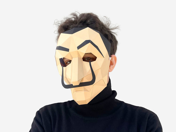 Salvador Dali Mask DIY Paper Mask Template – Lapa Studios