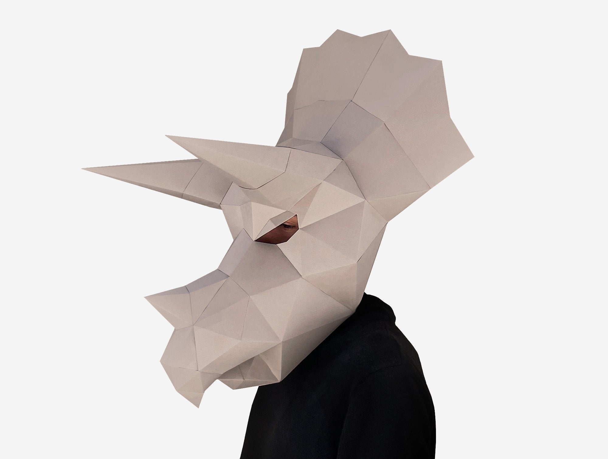 Triceratops Mask DIY Paper Mask Template | Lapa Studios