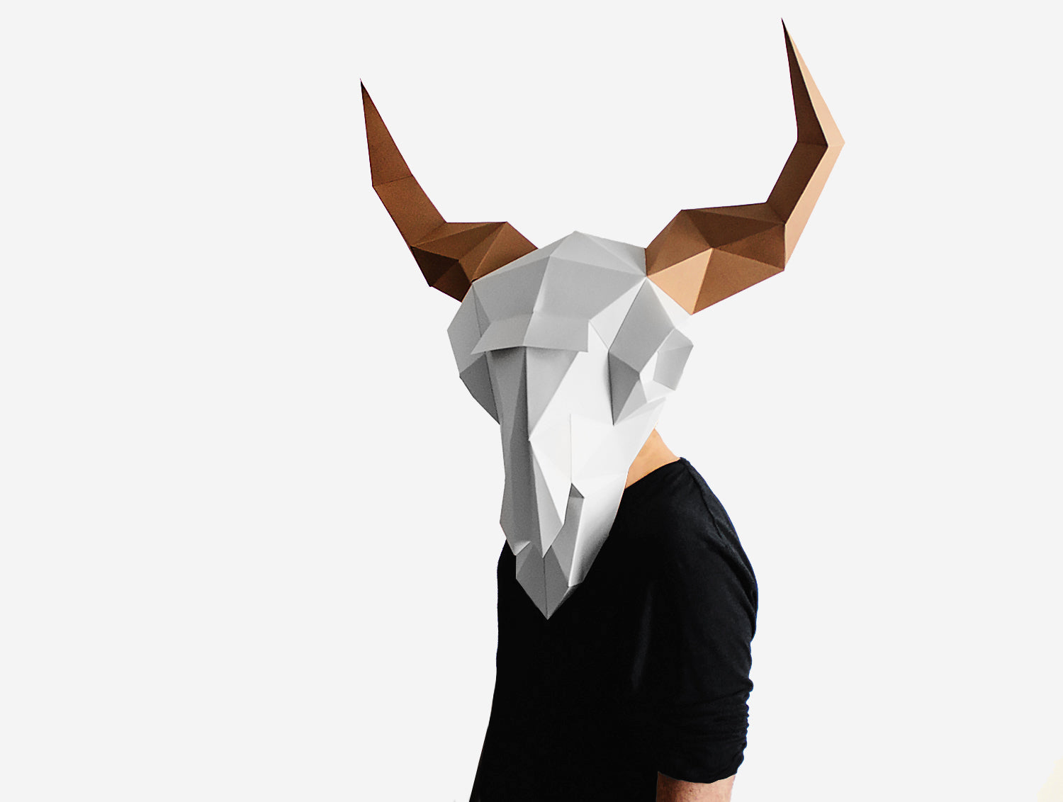 Bison Skull Mask DIY Paper Mask Template – Lapa Studios