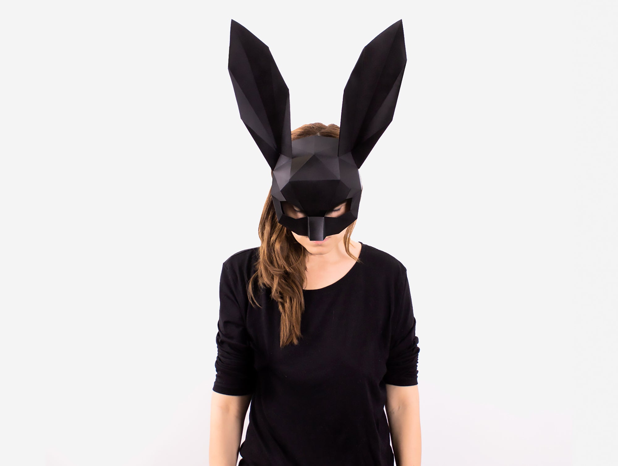 Bunny Half Mask DIY Paper Mask Template – Lapa Studios