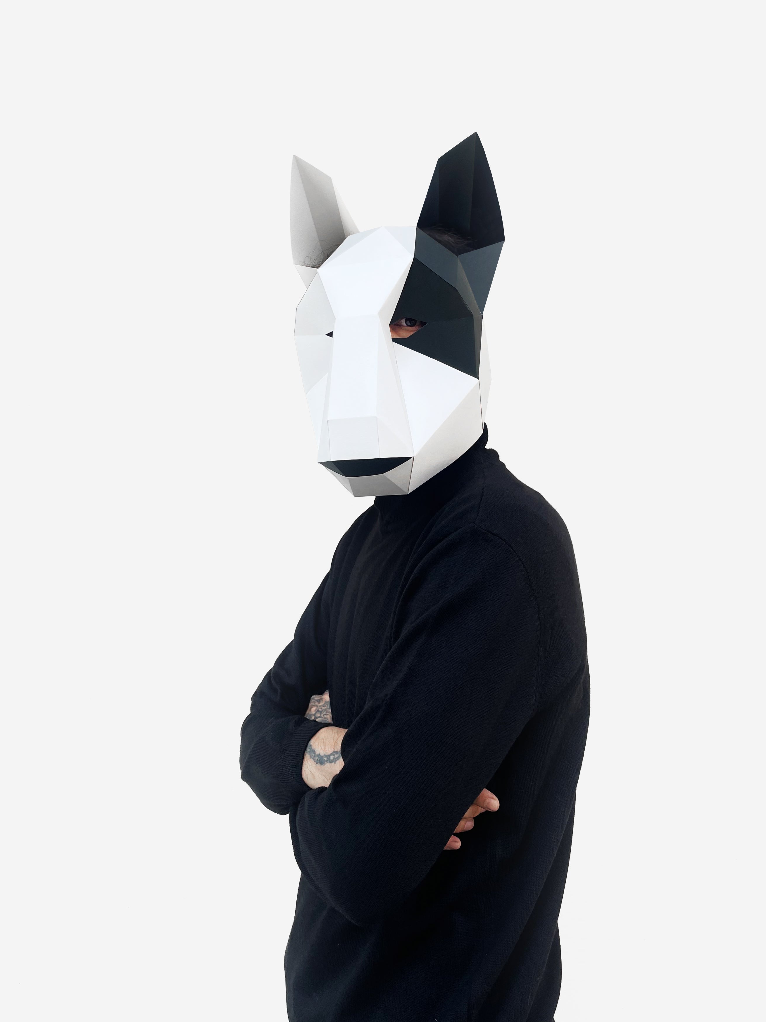 Bull Terrier Dog Mask DIY Paper Mask Template – Lapa Studios