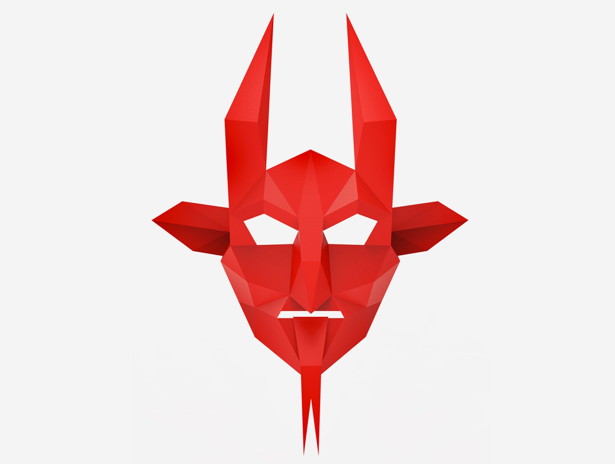 Devil Half Mask DIY Paper Mask Template – Lapa Studios