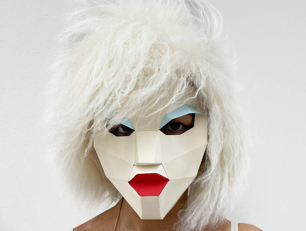 Doll Half Mask DIY Paper Mask Template – Lapa Studios