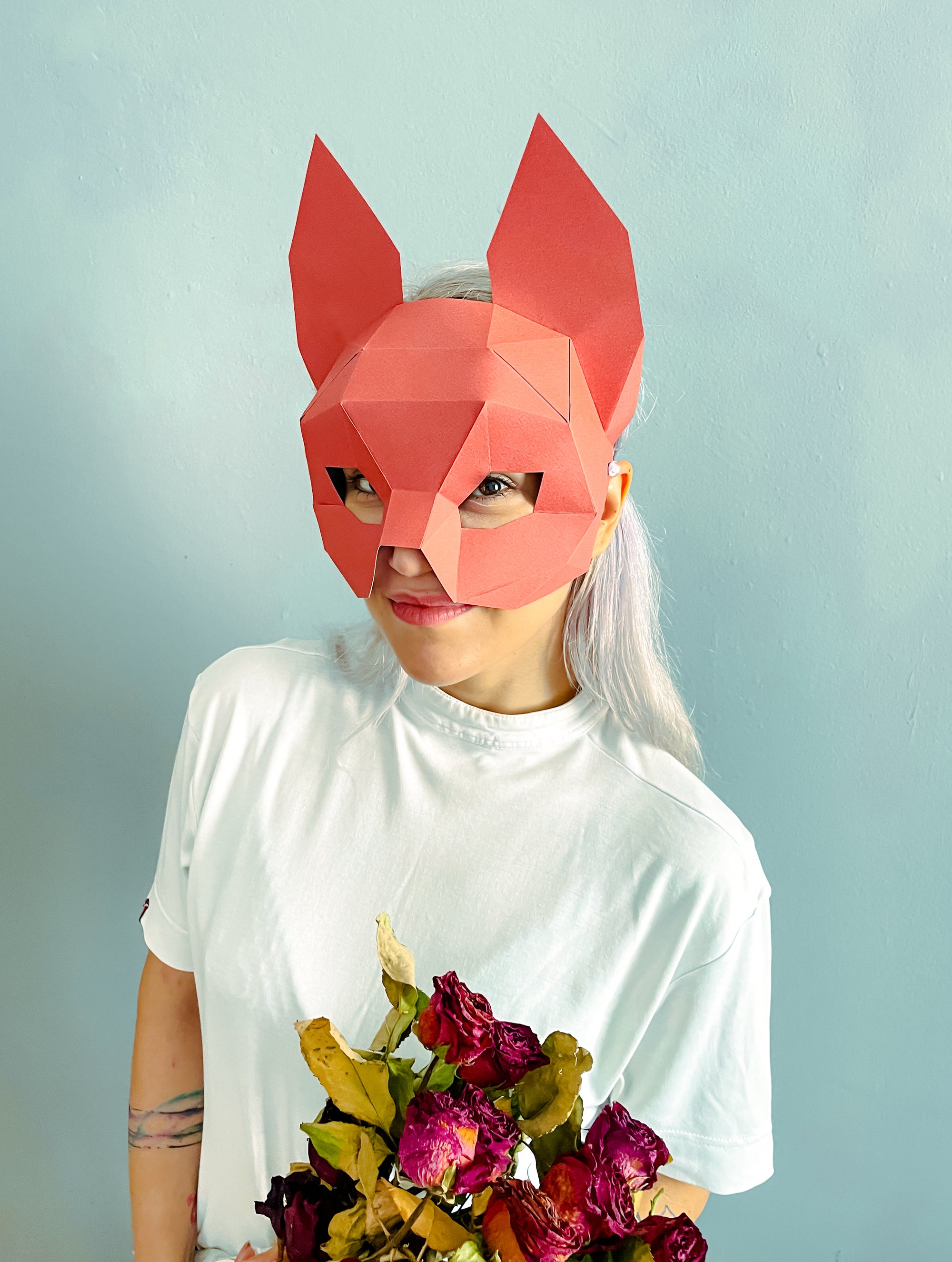 Fox Half Mask DIY Paper Mask Template – Lapa Studios