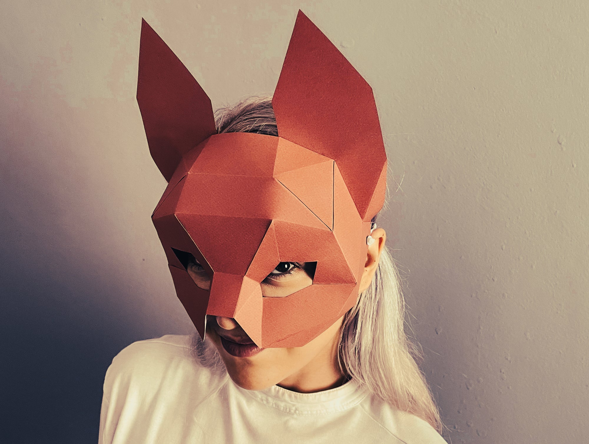Fox Half Mask DIY Paper Mask Template – Lapa Studios