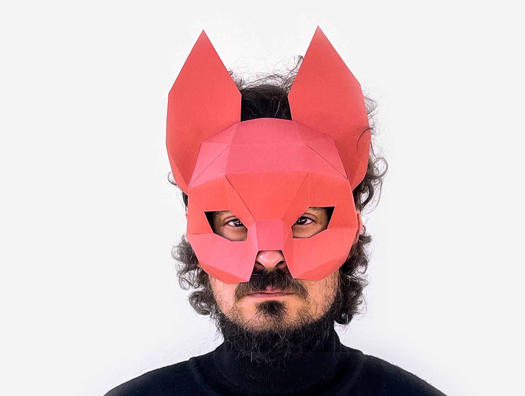 Fox Half Mask DIY Paper Mask Template – Lapa Studios