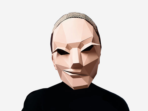 Grinning Half Mask DIY Paper Mask Template – Lapa Studios