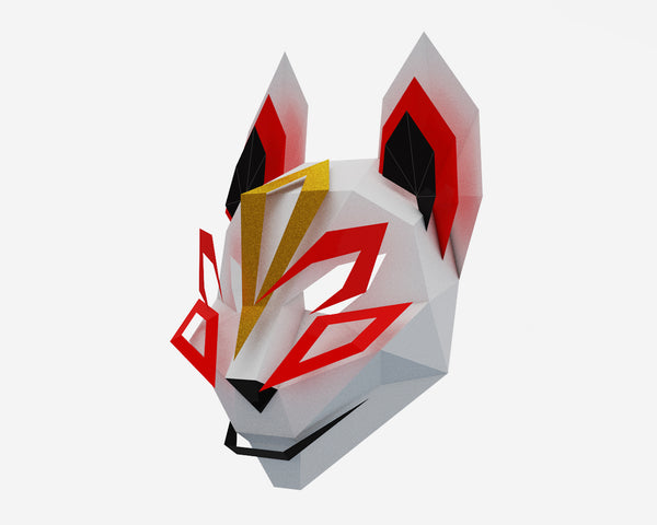 Kitsune Half Mask DIY Paper Mask Template – Lapa Studios