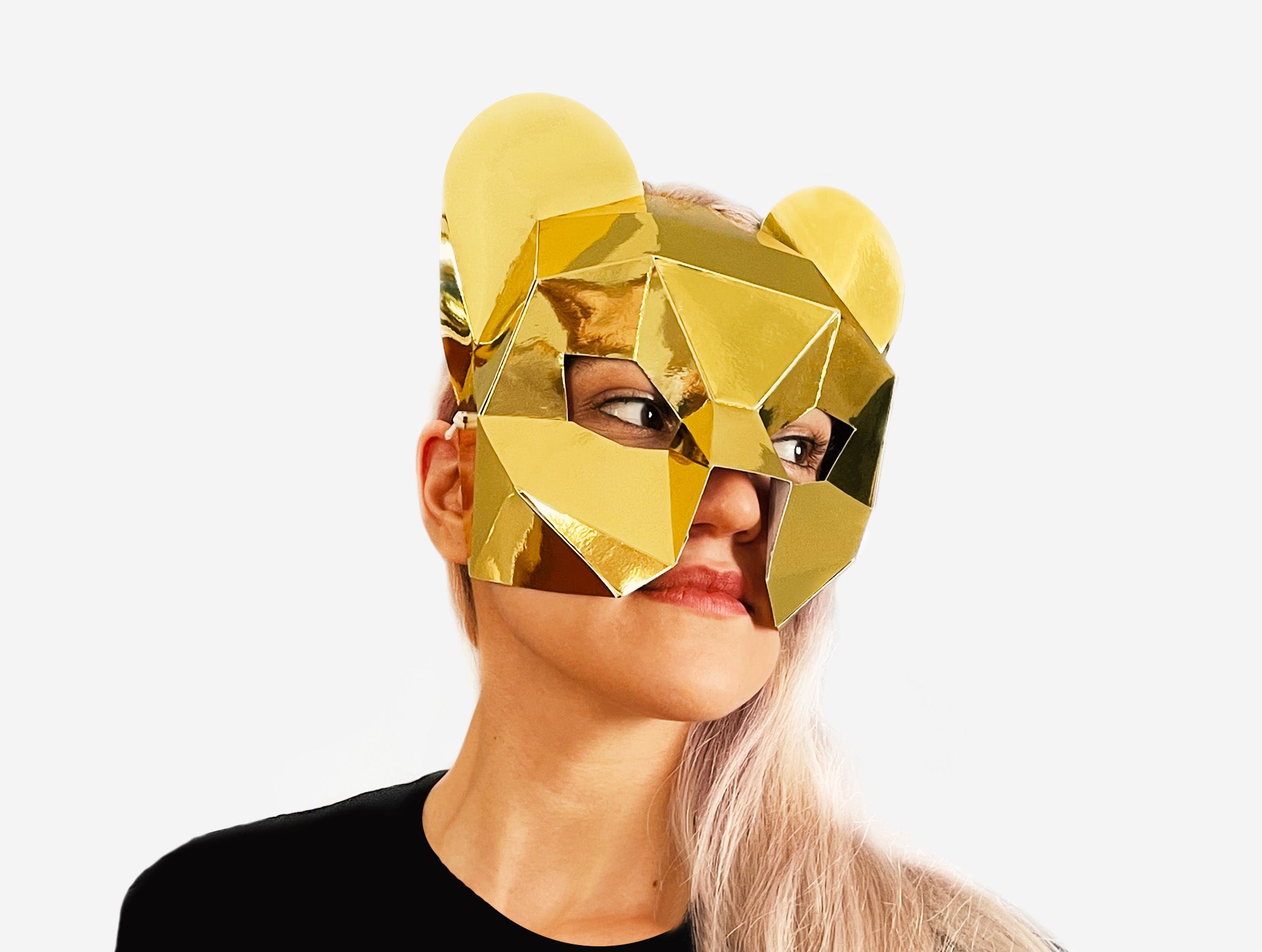 Lioness Half Mask DIY Paper Mask Template – Lapa Studios