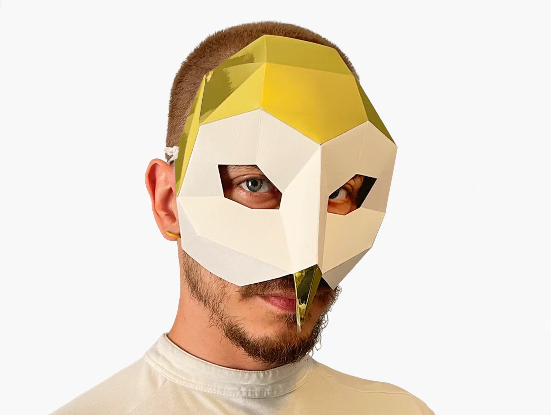 Owl Half Mask DIY Paper Mask Template – Lapa Studios