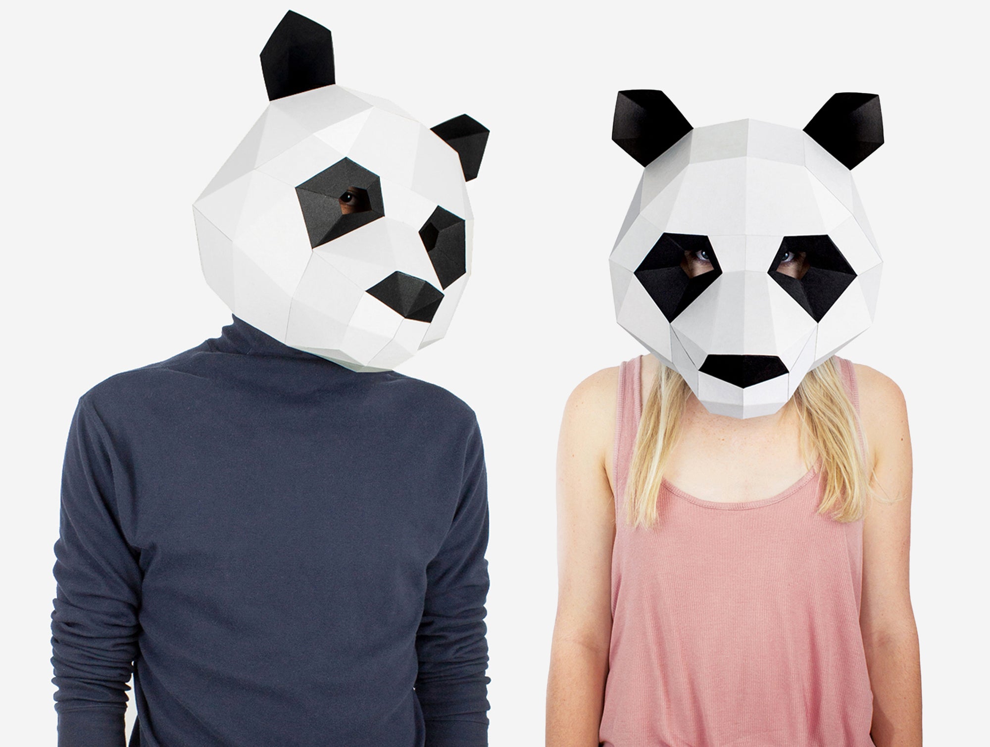 Panda Mask DIY Paper Mask Template – Lapa Studios