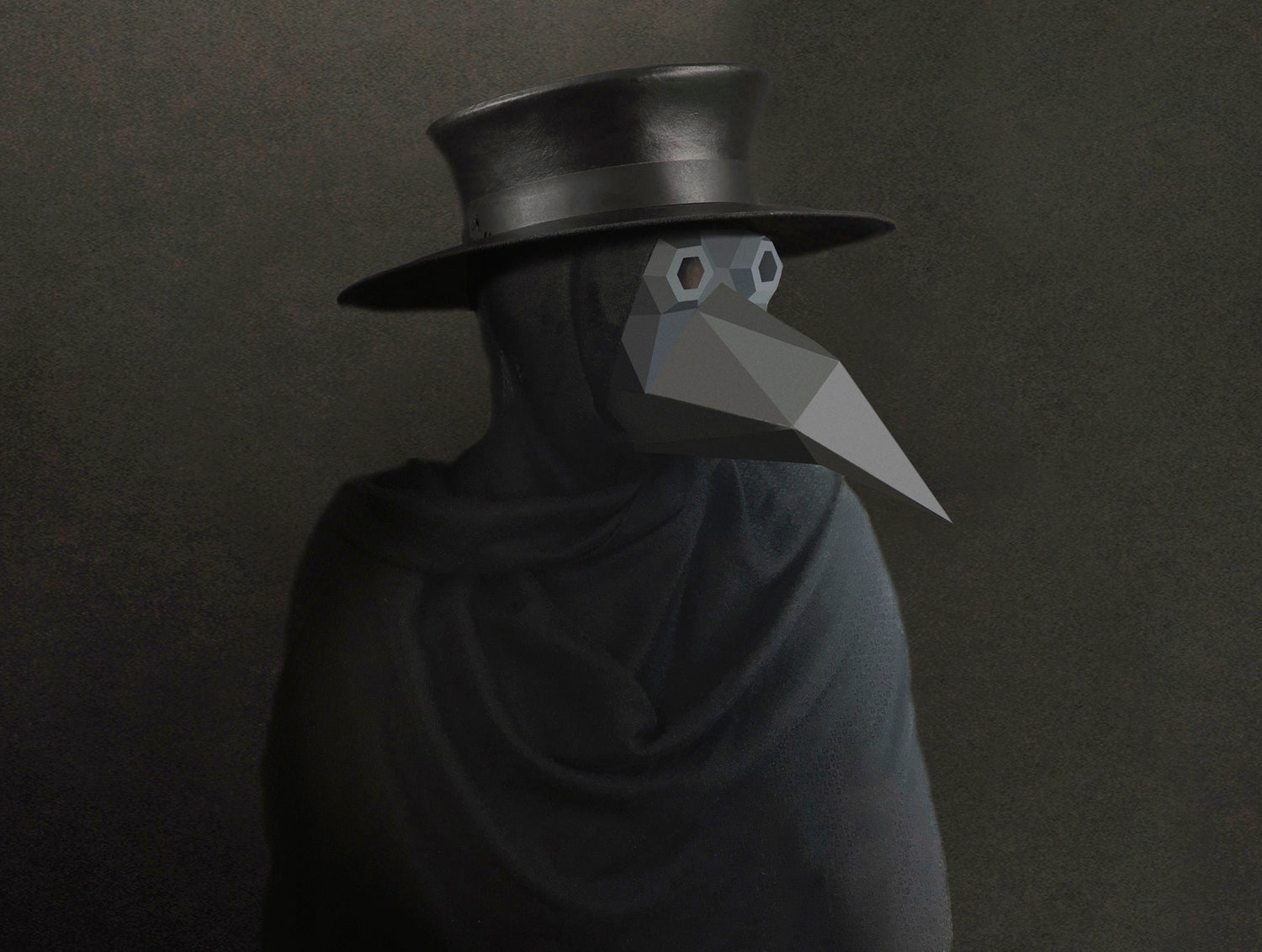 Plague Doctor Half Mask DIY Paper Mask Template – Lapa Studios
