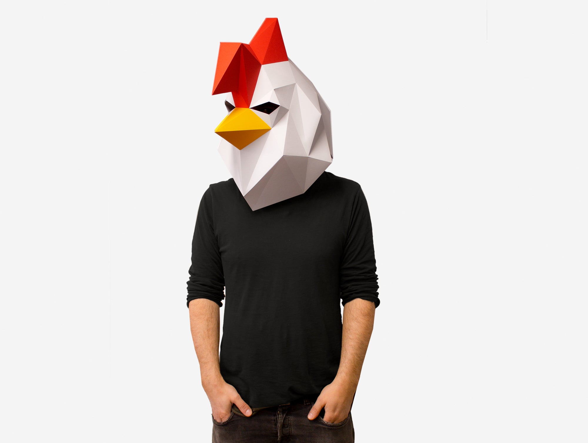 Rooster Mask DIY Paper Mask Template – Lapa Studios