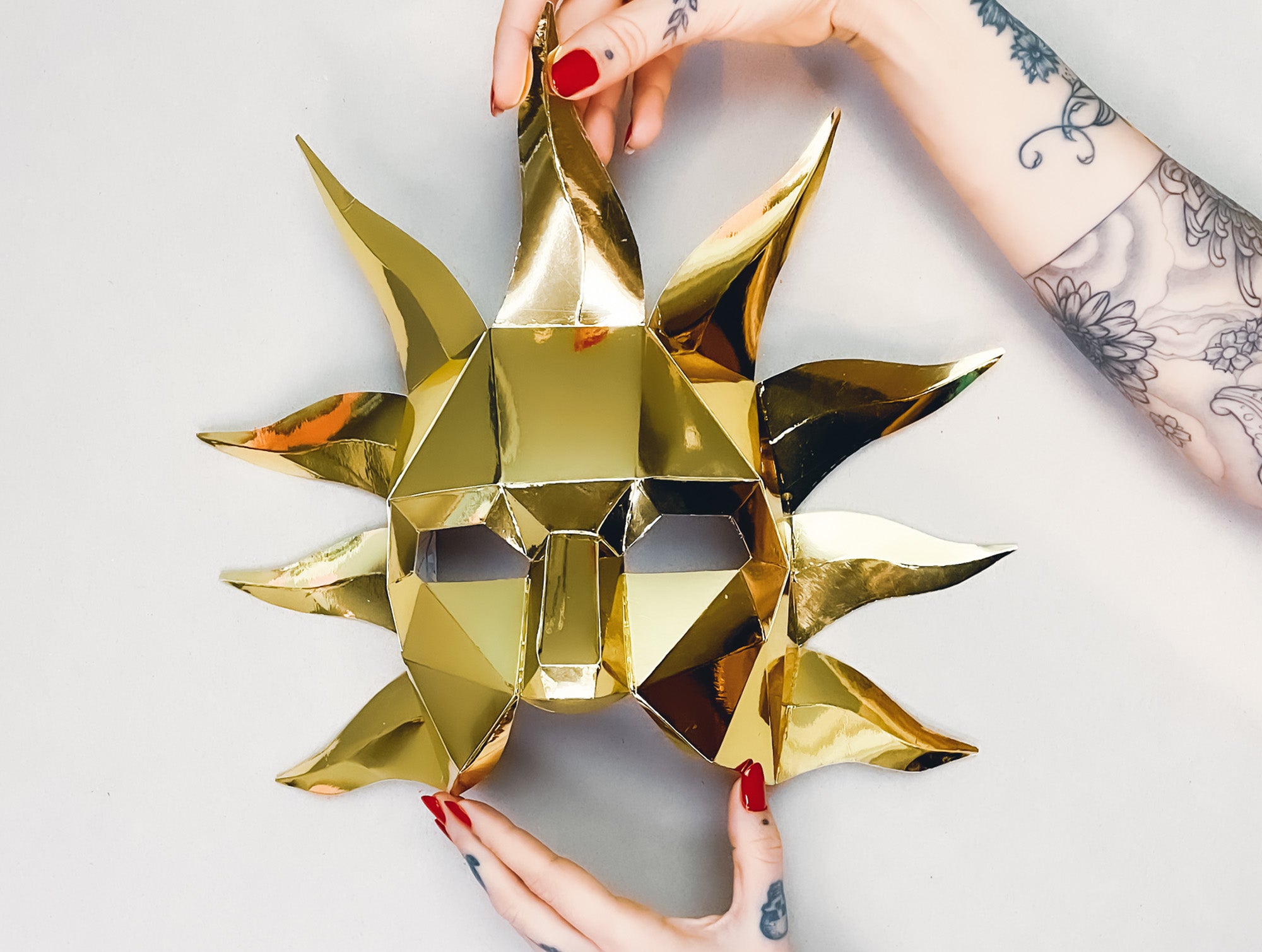 Sun Half Mask DIY Paper Mask Template – Lapa Studios