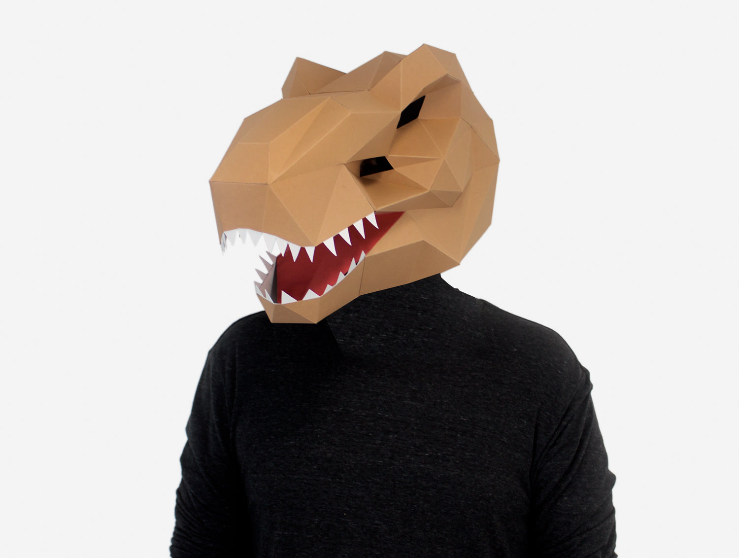 T-Rex Dinosaur Mask DIY Paper Mask Template – Lapa Studios