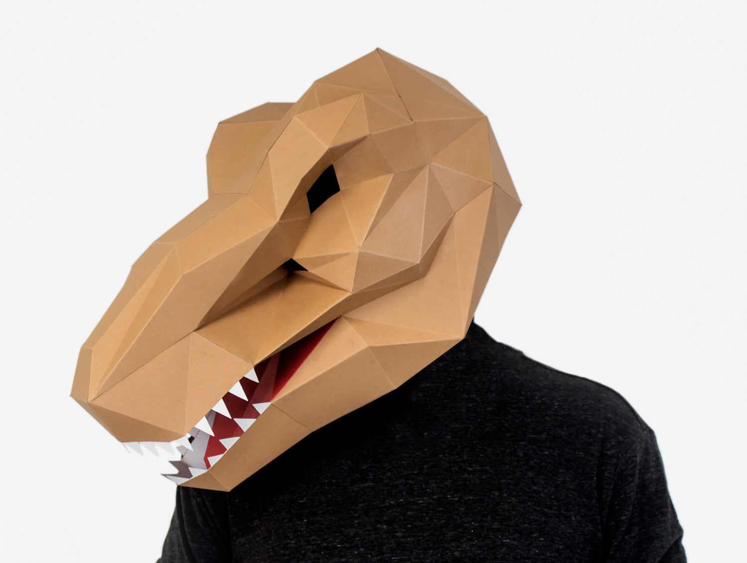 T-Rex Dinosaur Mask DIY Paper Mask Template – Lapa Studios