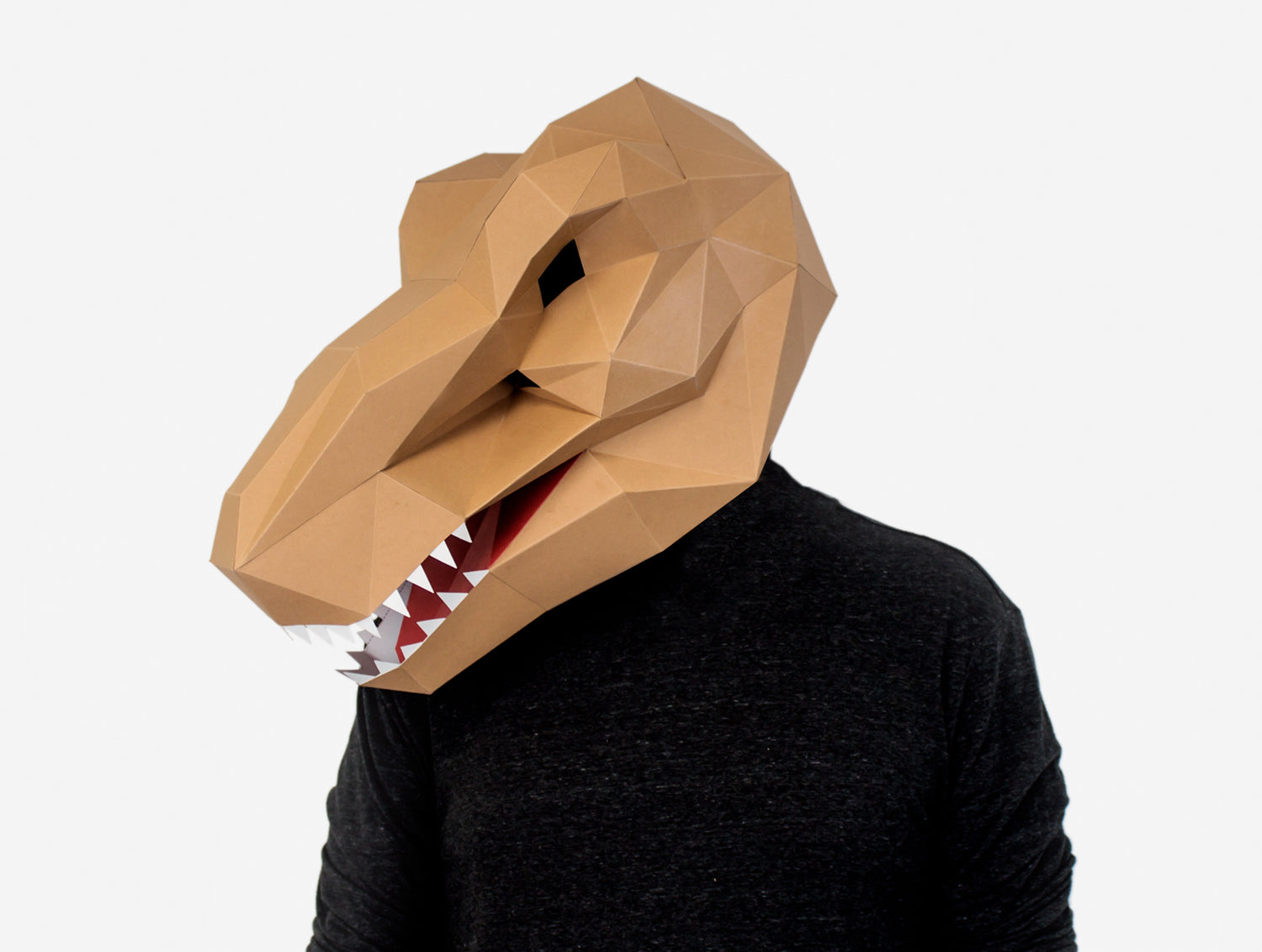 T-Rex Dinosaur Mask DIY Paper Mask Template – Lapa Studios