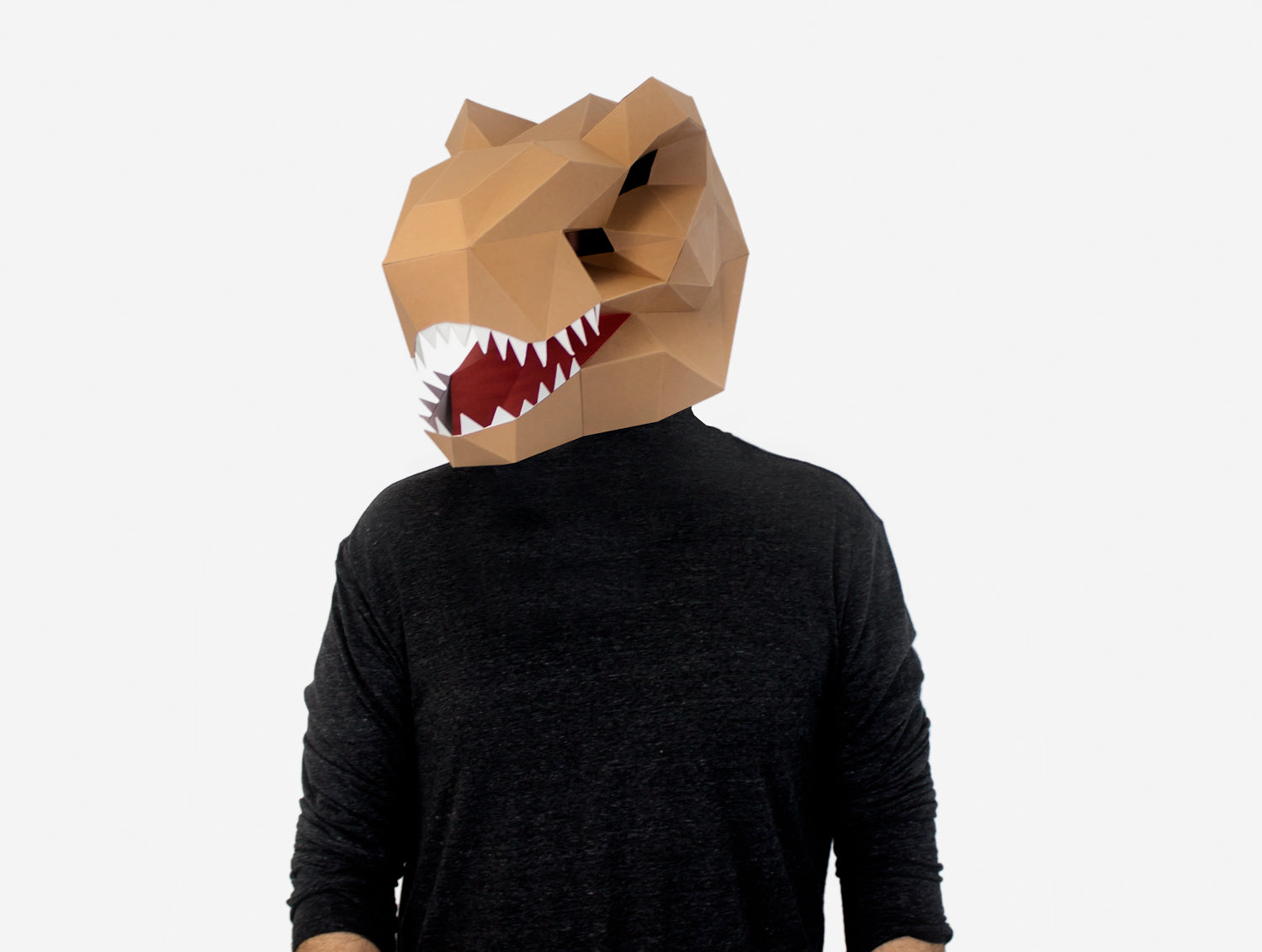 T-Rex Dinosaur Mask DIY Paper Mask Template – Lapa Studios