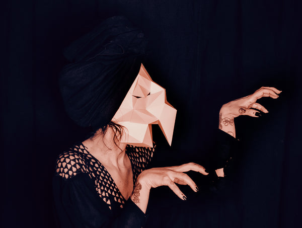 Witch Half Mask DIY Paper Mask Template – Lapa Studios